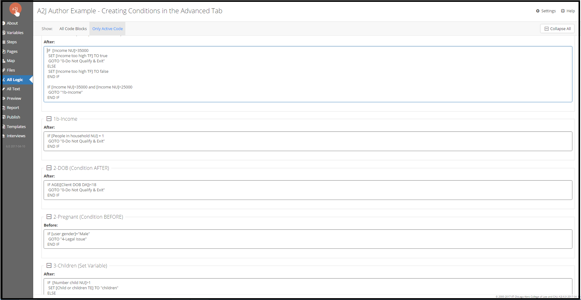 Chapter 13: All Logic Tab | A2J Author